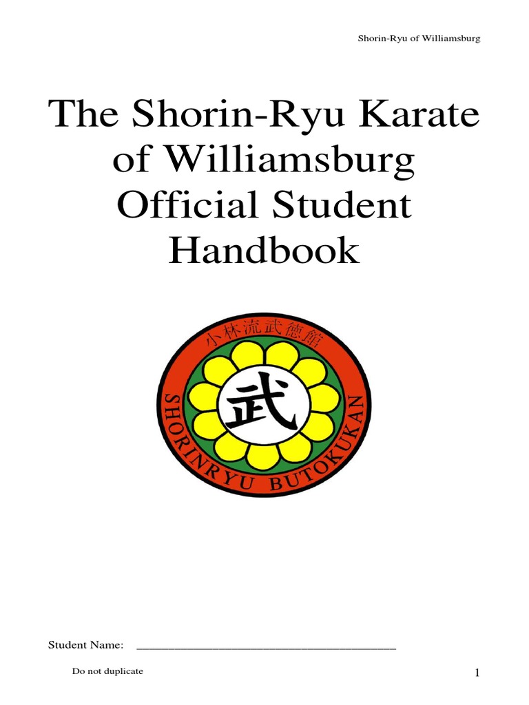 PDF Revised Dojo Handbook | PDF | Combat Sports | Karate