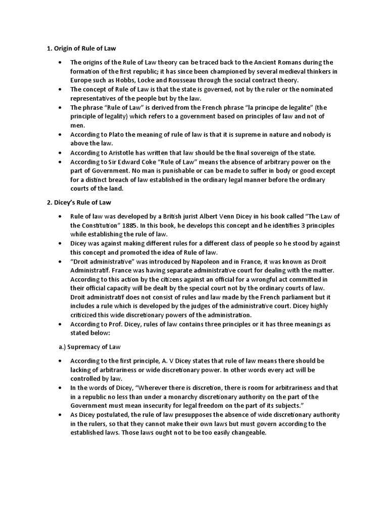 UNIT2 RuleOfLaw Dicey | PDF | Rule Of Law | Constitution
