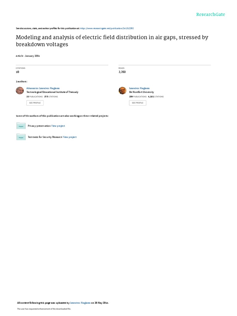 Sphere Rod Modeling and Analysis of Electric Field Distribution in Air ...