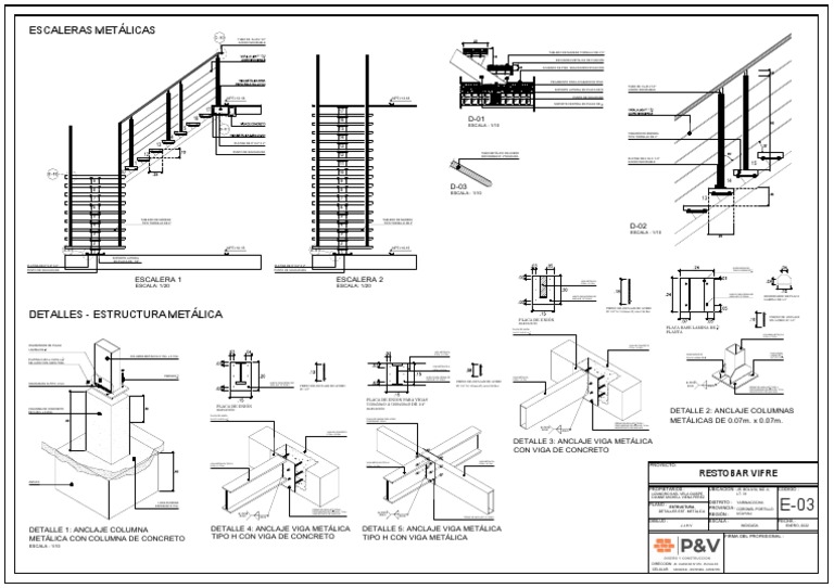 Encabezado De Detalles De La Estructura De La Escalera