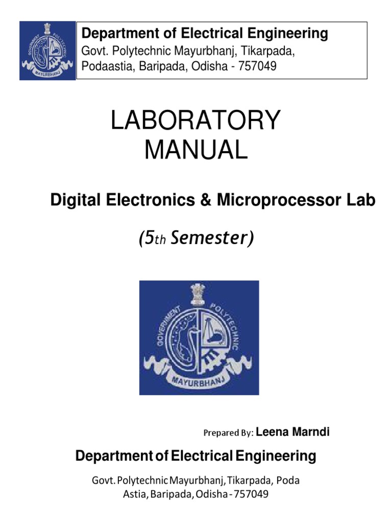 Digital Microprocessor Lab Manual 5th Sem | PDF | Logic Gate | Digital Electronics