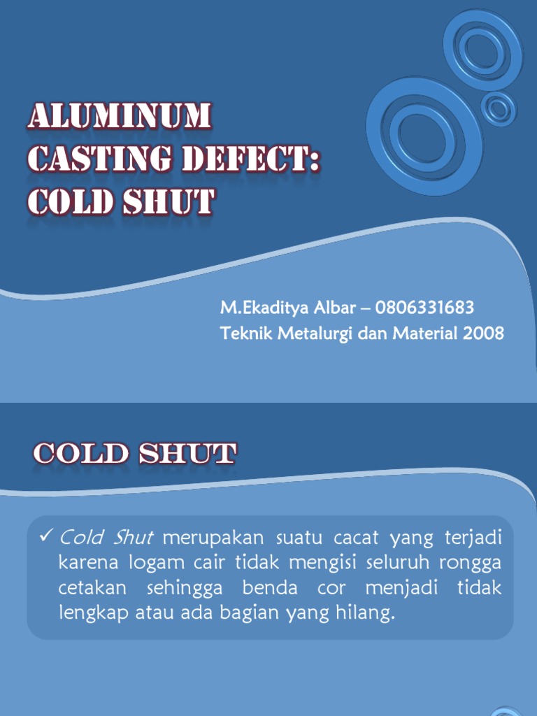 Aluminium Casting Defect-Cold Shut