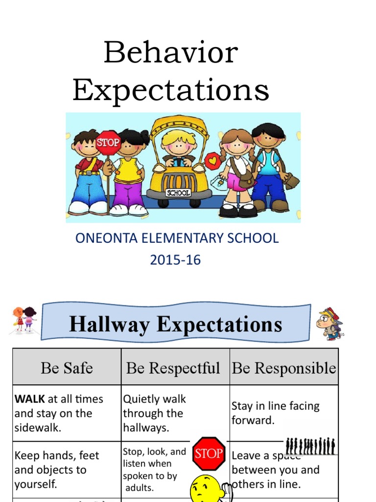Oneonta Elementary Behavior Expectations | PDF | Public Toilet | Libraries