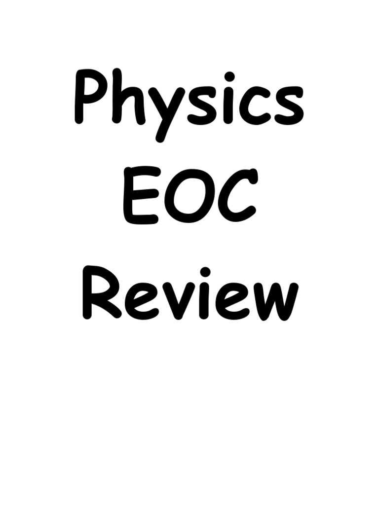 Physics EOC Review | PDF | Waves | Electric Charge