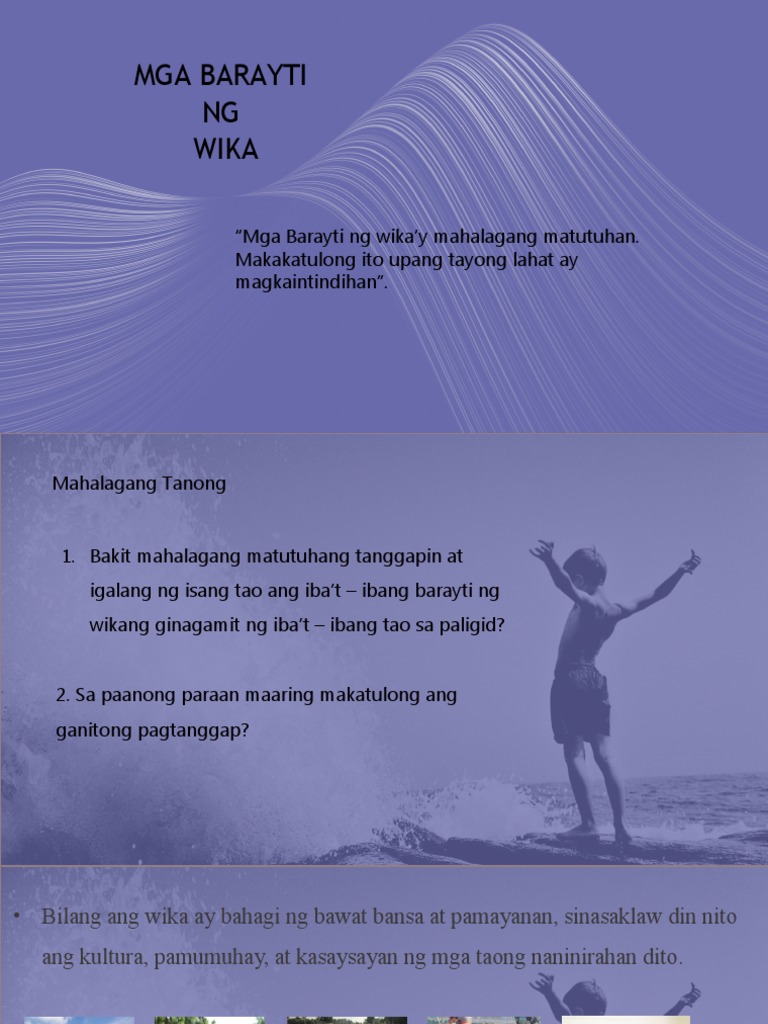 Mga Barayti (Lesson2) | PDF