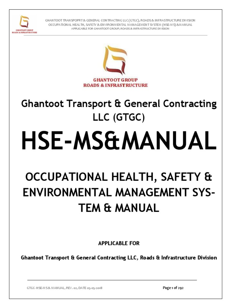 HSEMS & Manual Rev 02, May 2018 | PDF | Occupational Safety And Health ...