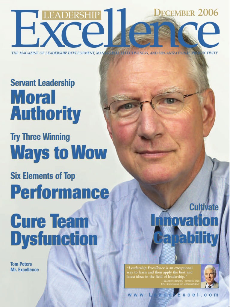 Leadership Excellence December 2006 | PDF | Leadership | Courage