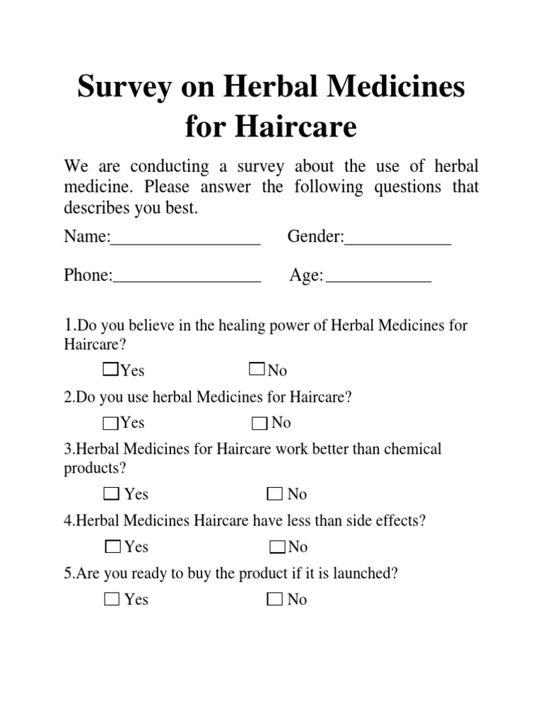 Survey On Herbal Medicines 2 | PDF