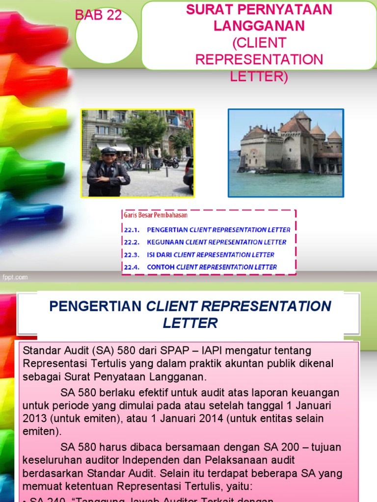 Bab 22 Client Representation Letter | PDF