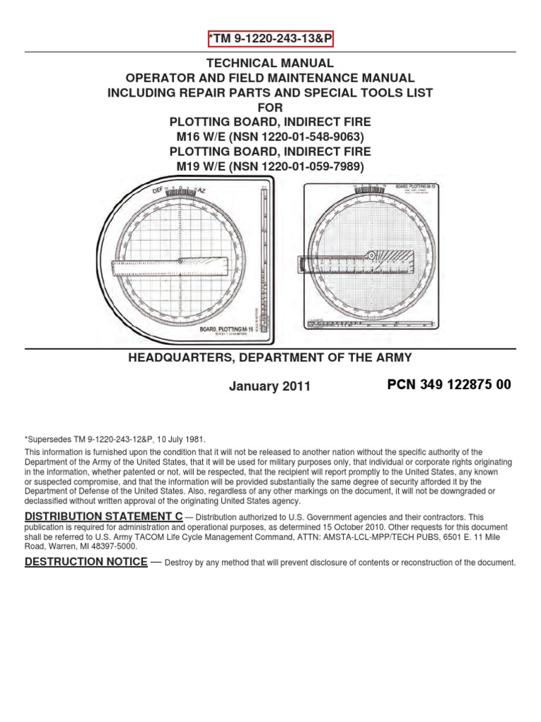 TM 9-1220-243-13 - P M16 - M19 Plotting Board | PDF | Corrosion