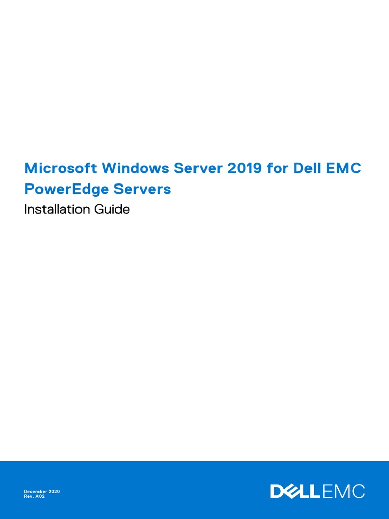 Microsoft Windows Server 2019 For Dell Emc Poweredge Servers | PDF ...