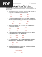 Work Done Worksheet | PDF