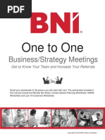 BNI 1-2-1 - Bio Sheet Format | PDF | Knowledge | Cognitive Science