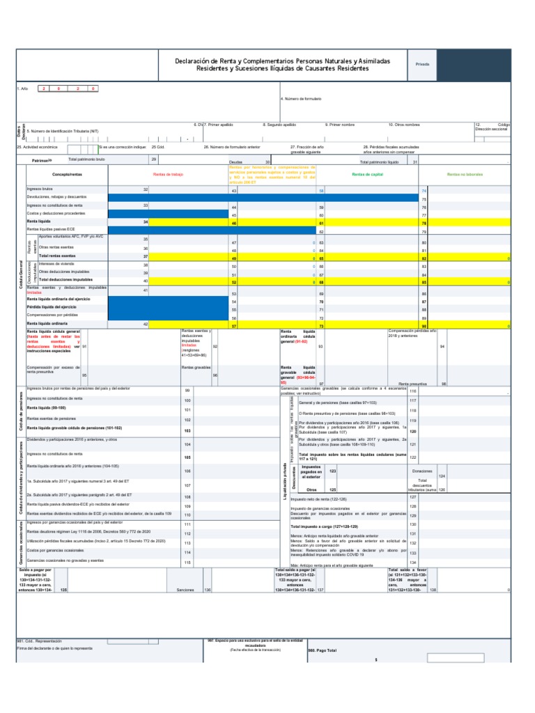 Formulario Renta | PDF | Impuestos | Pagos