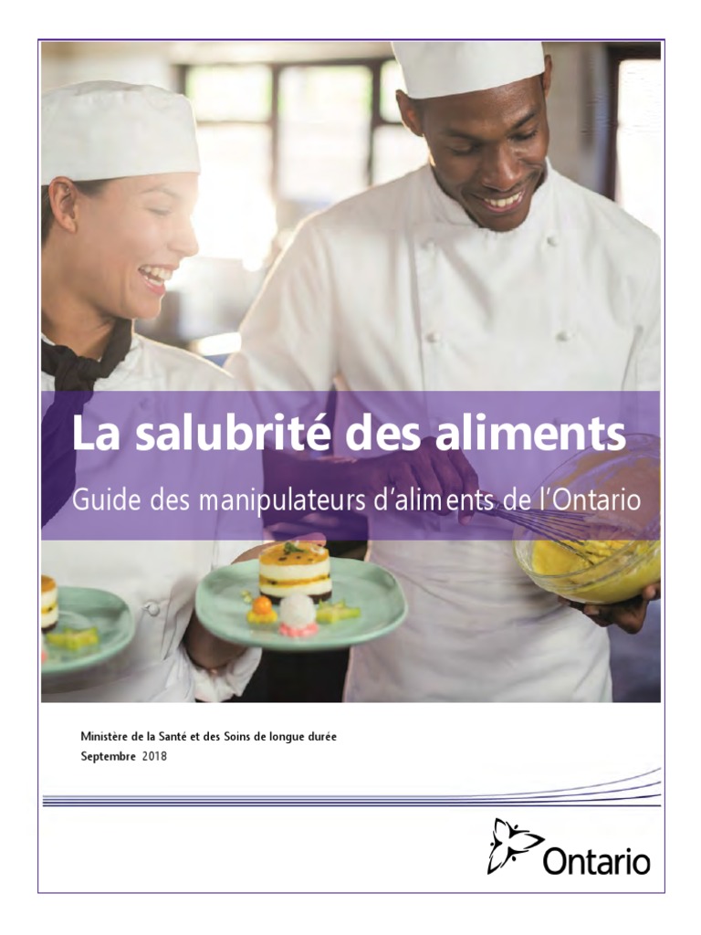 La Salubrite Des Aliments-Cours de Prepose A La Manutention D Aliment D ...