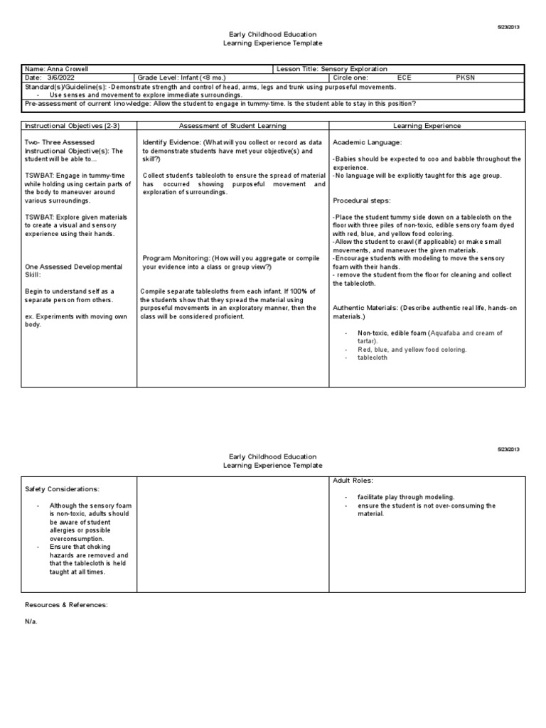 Edt 317 Lesson Plans - Visual Arts 1 | PDF