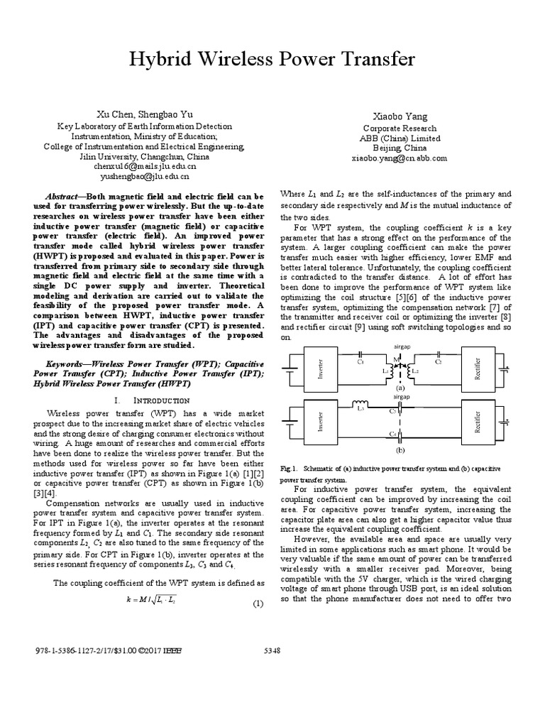 Hybrid Wireless Power Transfer: Xu Chen, Shengbao Yu Xiaobo Yang | PDF ...