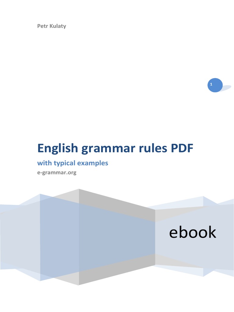 English Grammar Rules PDF: Ebook | PDF | Verb | Linguistics