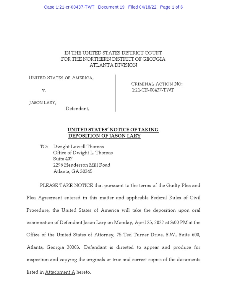 Recent Motions by Lary and Boone | PDF | Continuance | Deposition (Law)