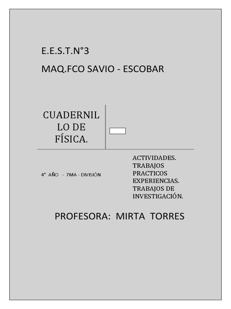 Cuadernillo de Introducción A La Física | PDF | Cinemática | Fuerza