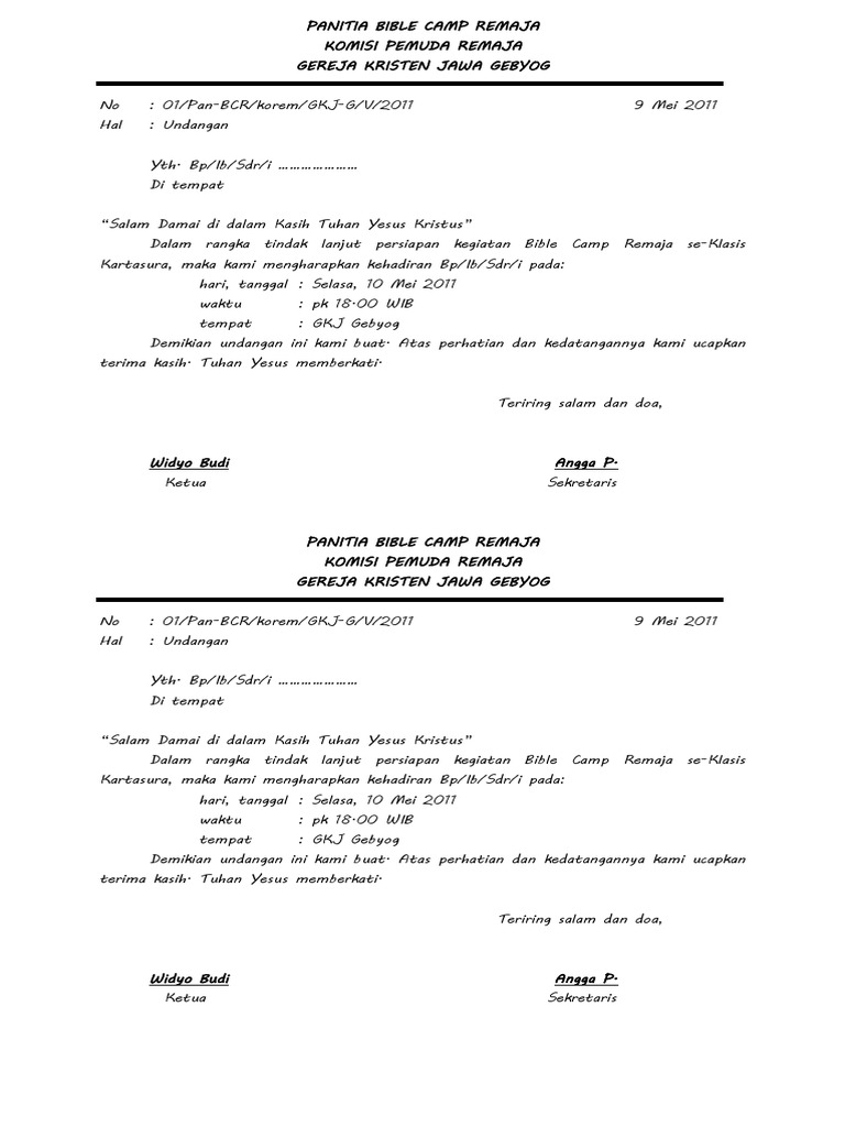 Undangan Rapat | PDF