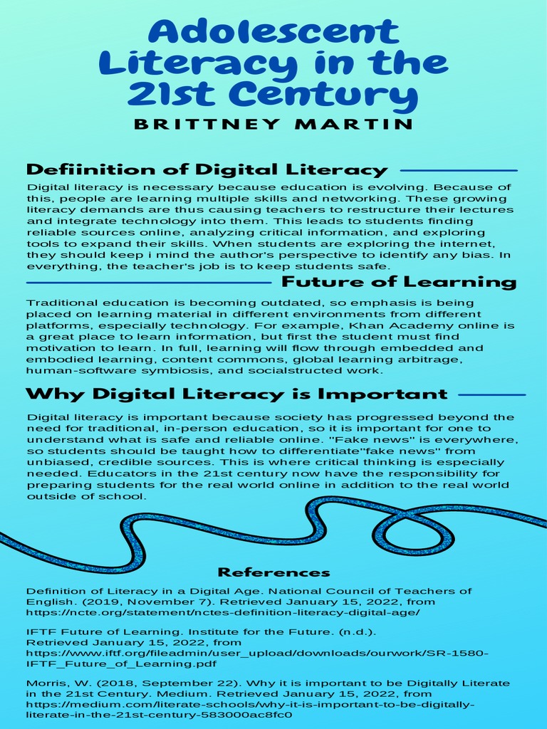 Adolescent Literacy in The 21st Century | PDF | Career & Growth | Computers