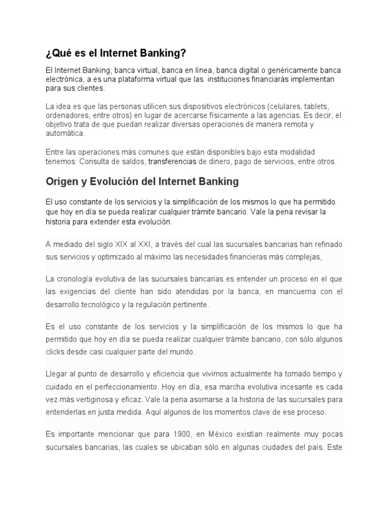Internet. Banking | PDF | Bancos | Internet