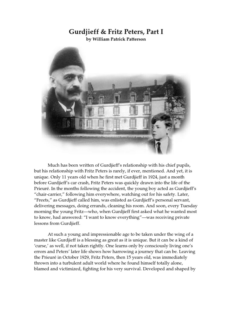 Gurdjieff Fritz Peters Part I | PDF | Fourth Way