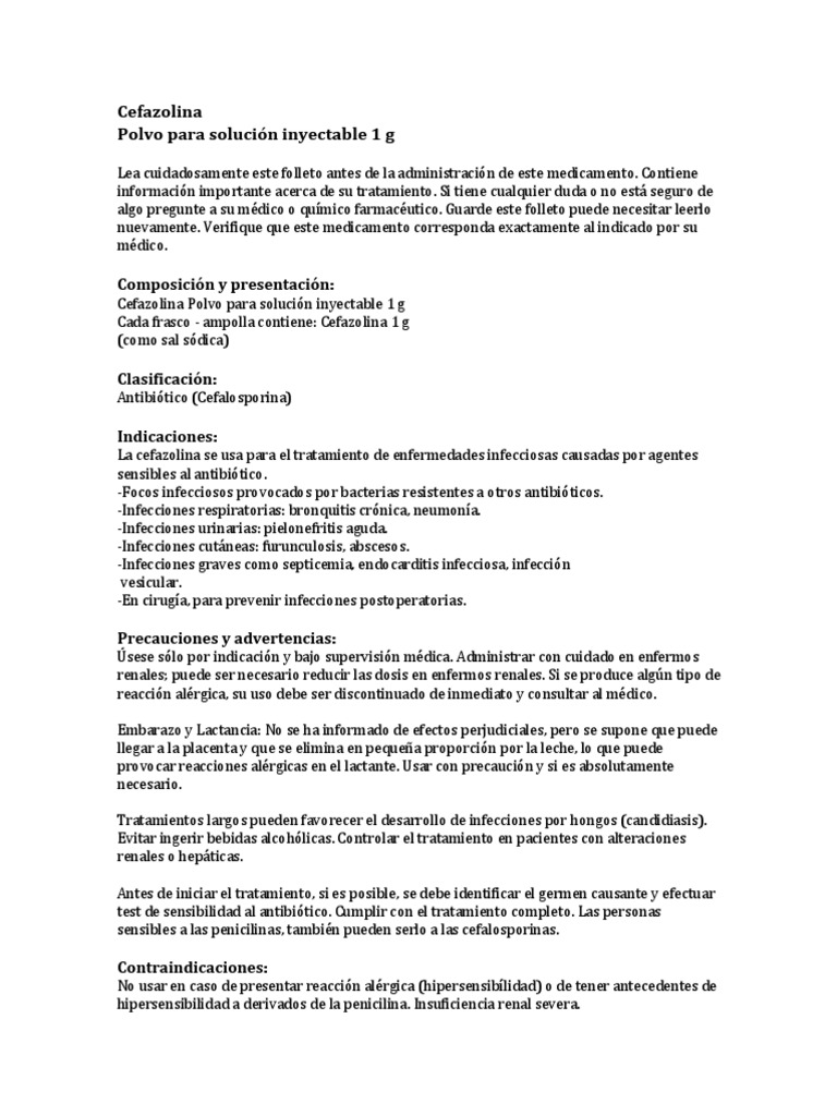Cefazolina | PDF | Alergia | Penicilina