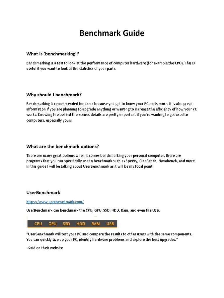Benchmark Guide | PDF