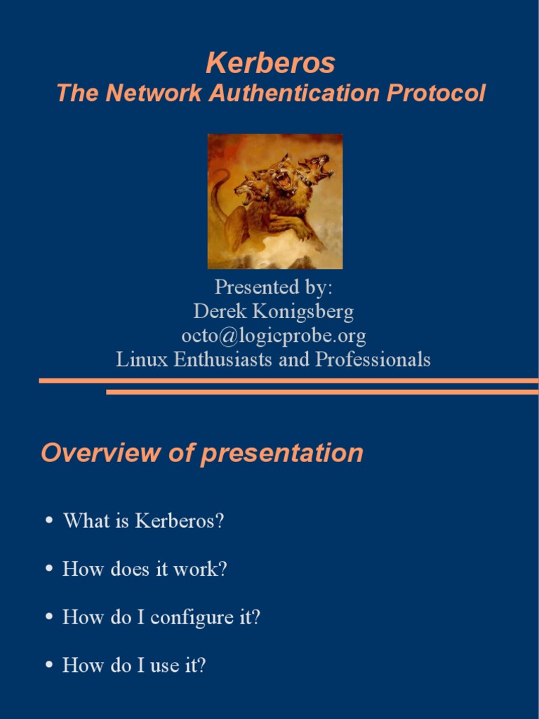 The Network Authentication Protocol Kerberos Pdf Security Engineering Applications Of