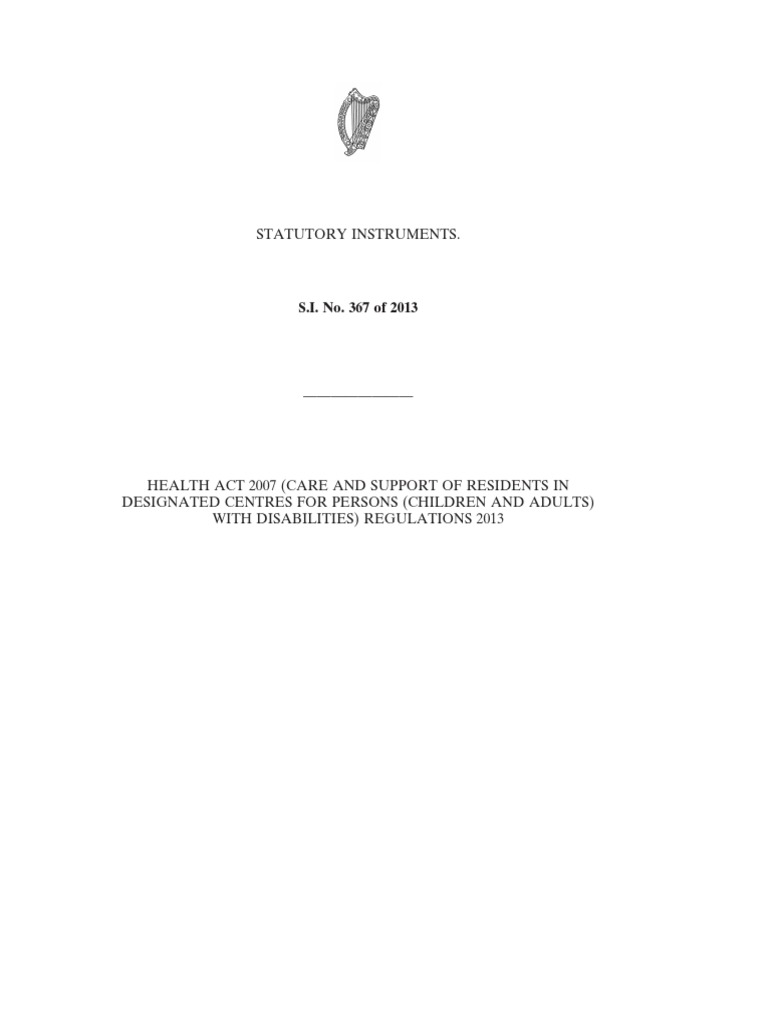 Statutory Instruments.: S.I. No. 367 of 2013 | PDF | Foods | Safety