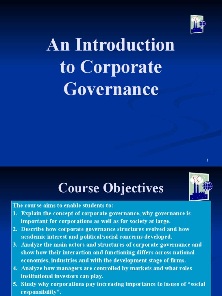 An Introduction To Corporate Governance | PDF | Governance | Corporate ...