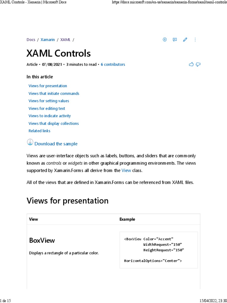 Xaml Controls | PDF | Extensible Application Markup Language | Software