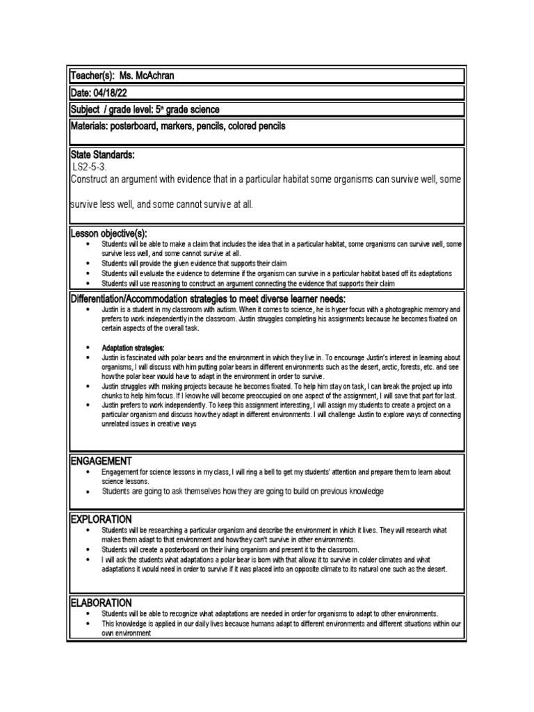 Educ 230 Lesson Plan Gifted and Talented | PDF | Lesson Plan | Classroom