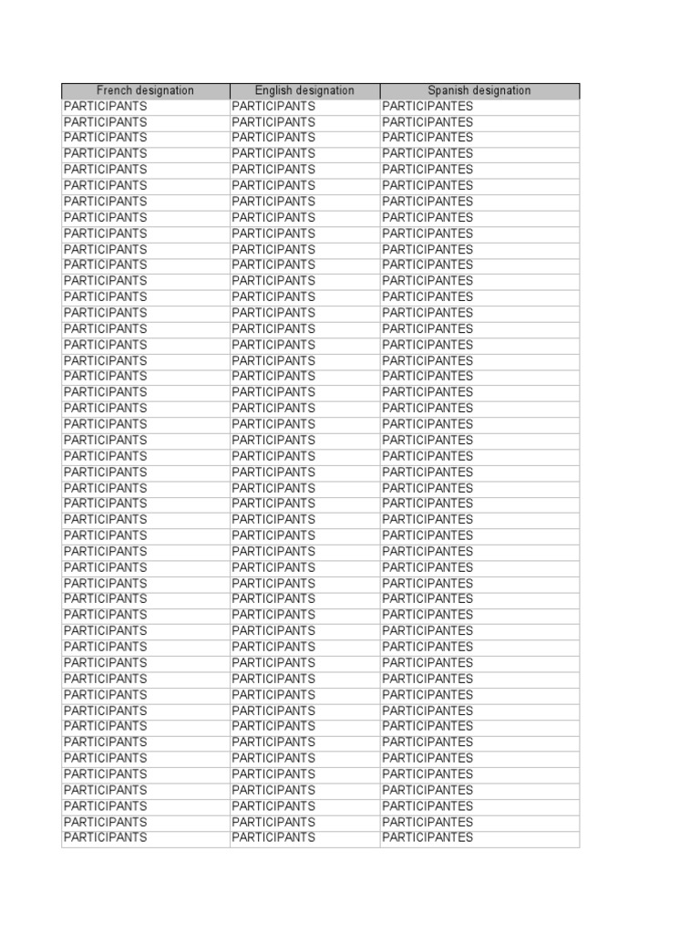 Participants Pdf