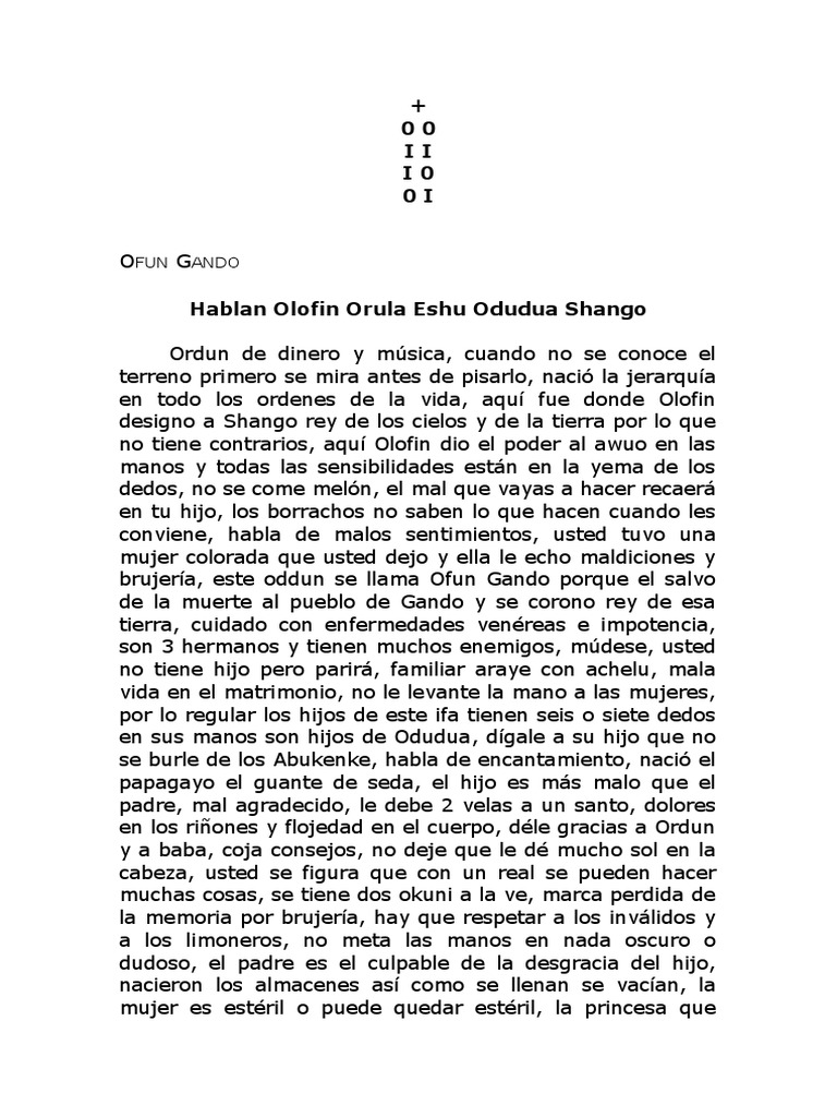 Ofun Gando | PDF | Deidades | Creencia religiosa y doctrina