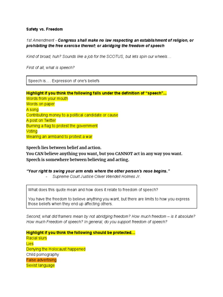 Civil Rights and Liberties | PDF | First Amendment To The United States ...