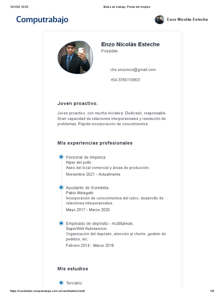 CV Computrabajo | PDF | Microsoft | Software