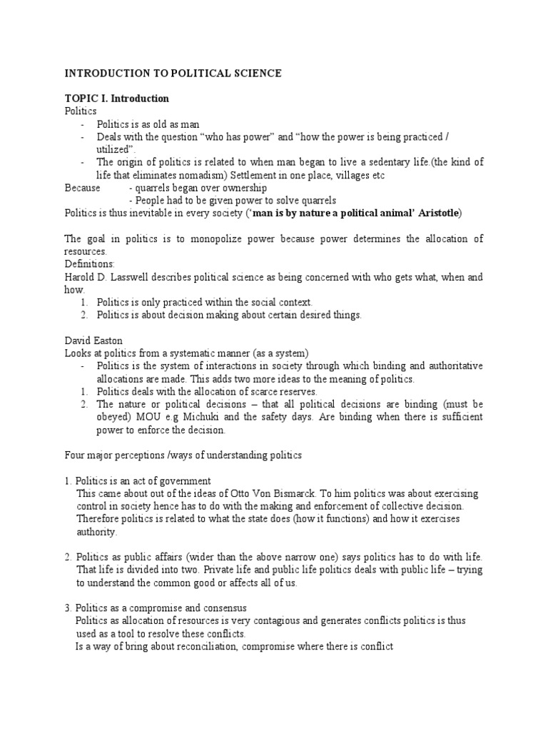 Introduction To Political Science | Download Free PDF | Science ...