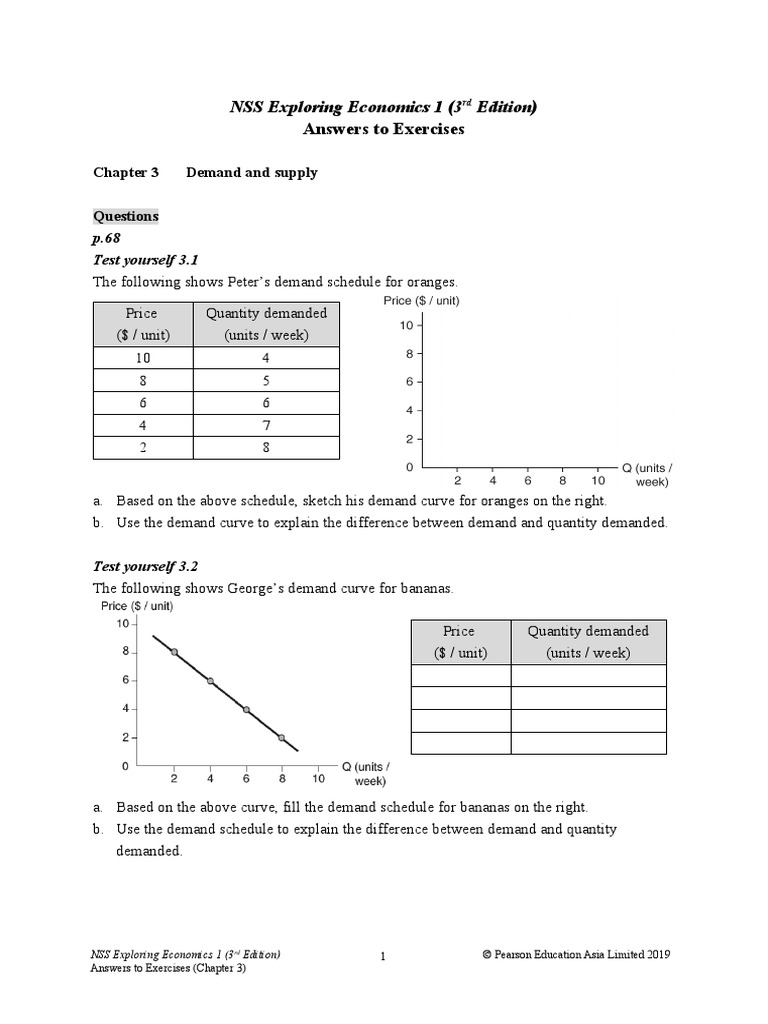NSS Exploring Economics 1 (3 Edition) : Answers To Exercises | PDF ...