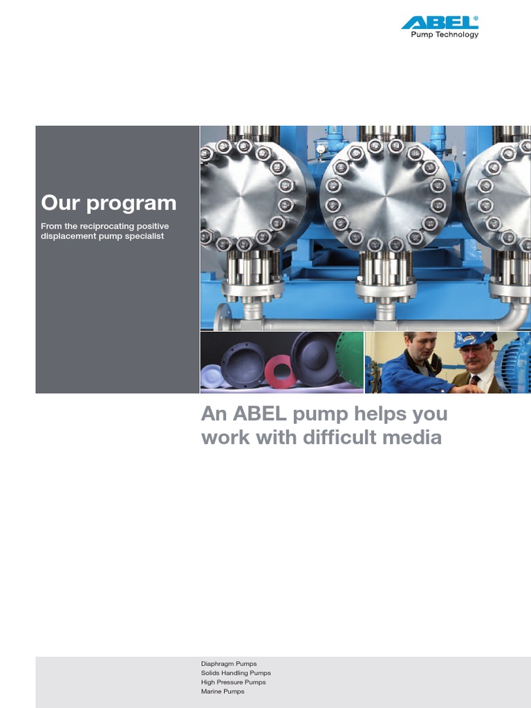 Our Program: An ABEL Pump Helps You Work With Difficult Media | PDF | Pump | Valve