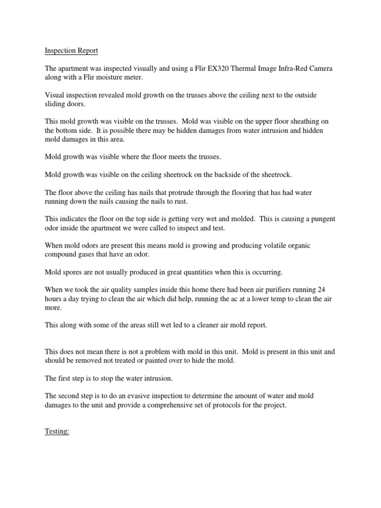 Mold Report | PDF | Mold | Building Engineering