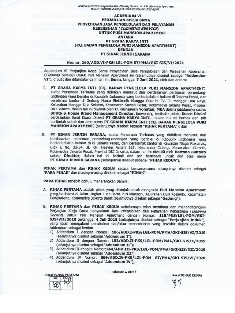 PKS PT Sinar Jernih Sarana | PDF