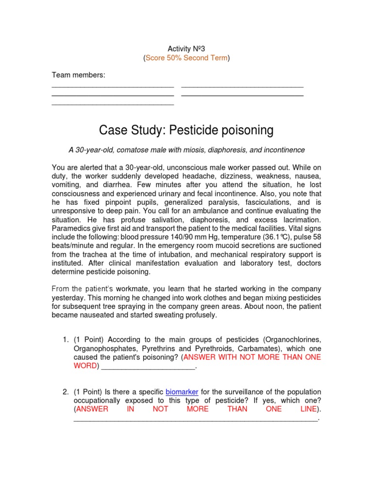 ActivityNº3 V3 Worksheet | PDF | Pesticide | Perspiration