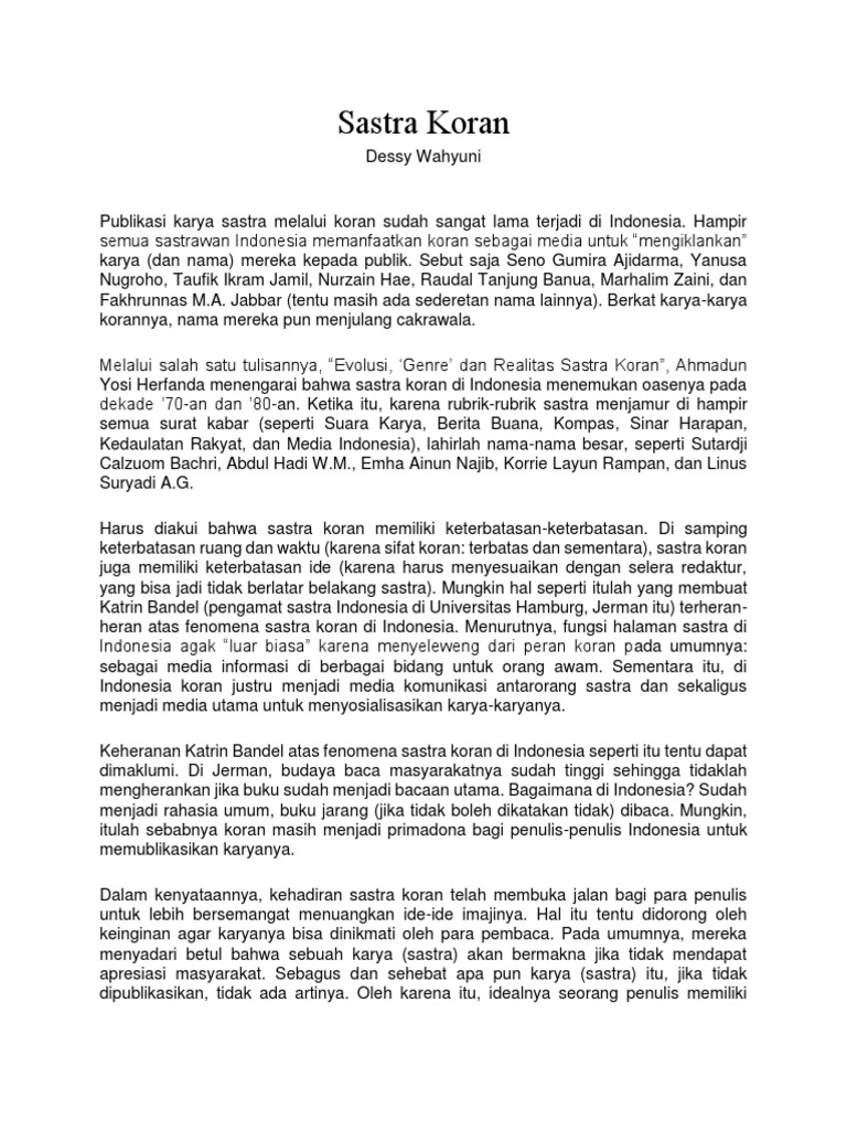 Sastra Koran | PDF