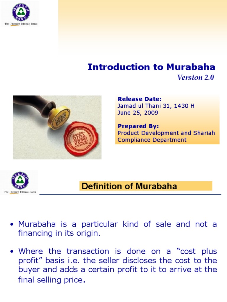Introduction To Murabaha: Release Date | PDF | Banks | Business Process