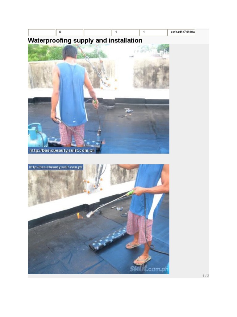 Waterproofing Supply and Installation | PDF | Home & Garden