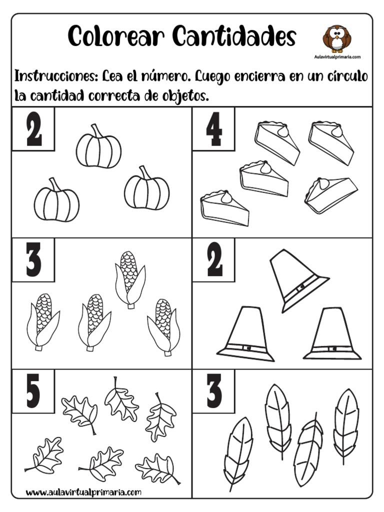Hojas De Trabajo De Matemáticas Para El Día De Acción De Gracias En ...