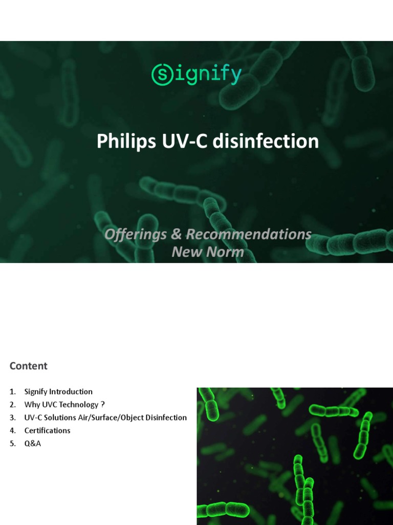 Philips UV-C Disinfection Lighting - General Presentation-Compressed | PDF